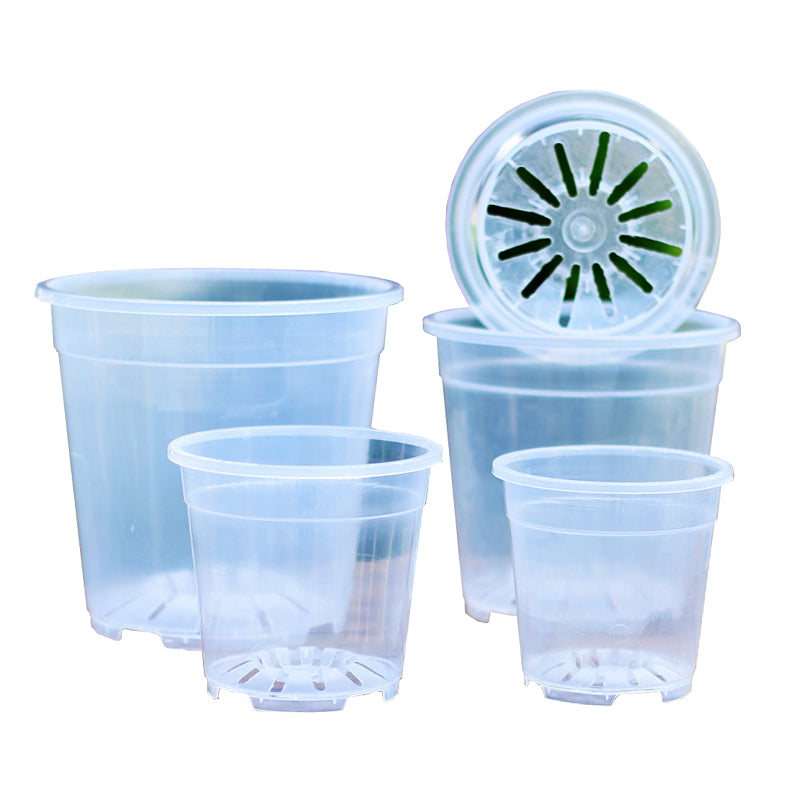 Clear Pots and Saucers - All Sizes – Urban Greenhouse Hydroponics